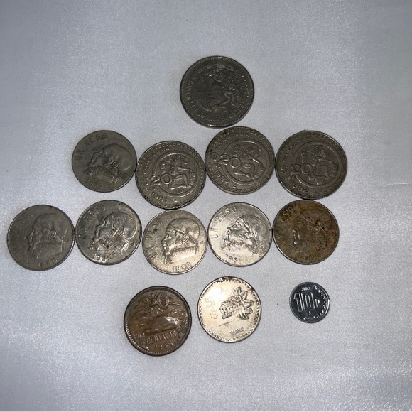 coins | Other | 3 Piece Mexican Peso Coin Lot 520105 Peso Coins All In ...